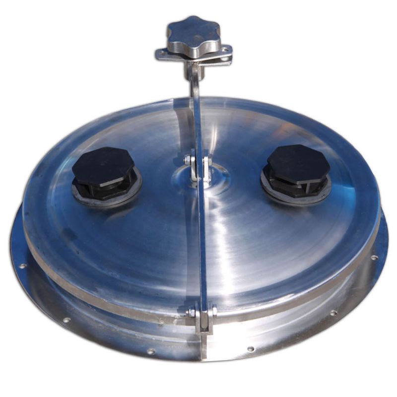 450mm lockable stainless steel hinged lid with breathers, complete with ...