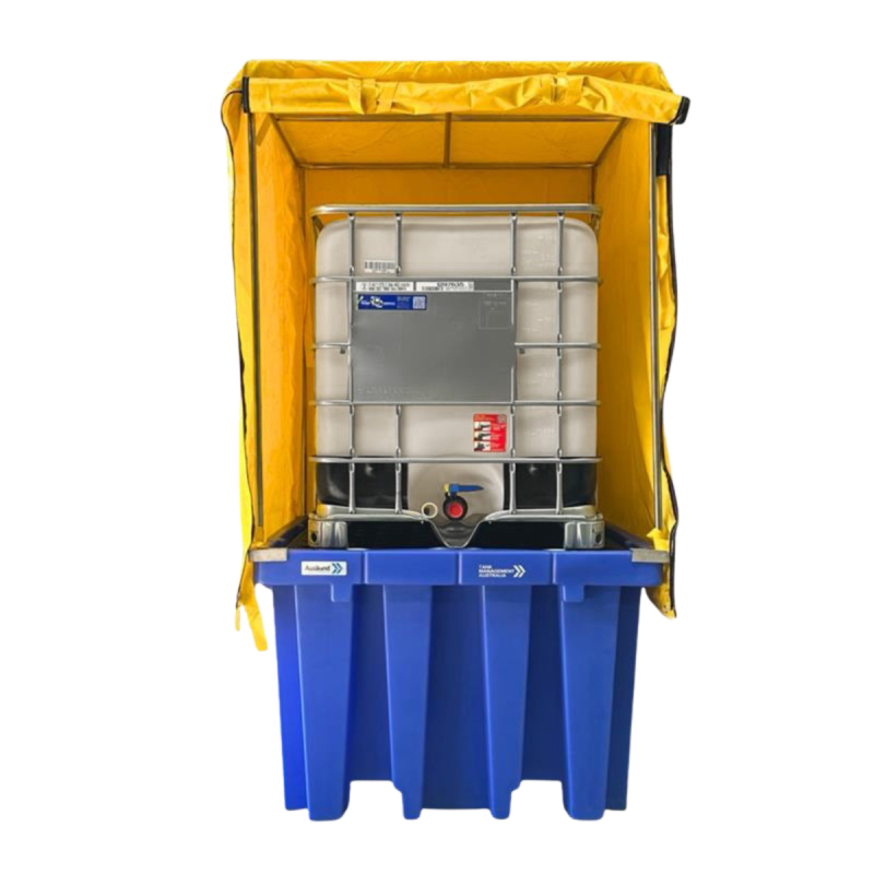AusBund™ Single IBC Spill Containment Bund with Cover and Frame | Tank ...